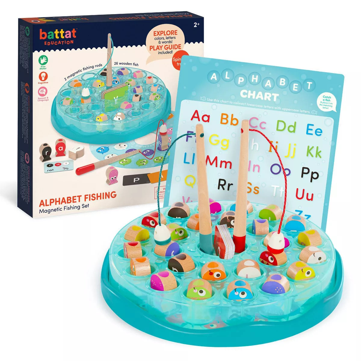 Battat Education Magnetic Alphabet Fishing Set Game – Keevado Store