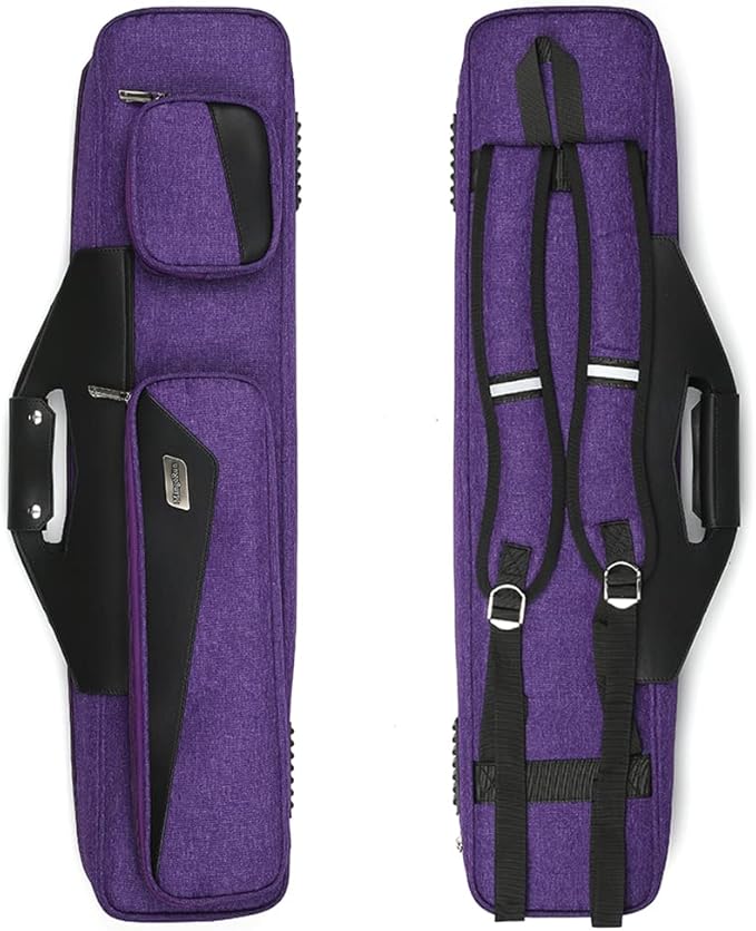Pool Cue Case 4x4 with Backpack Straps Carrying Case for 4 Pool Cues ...